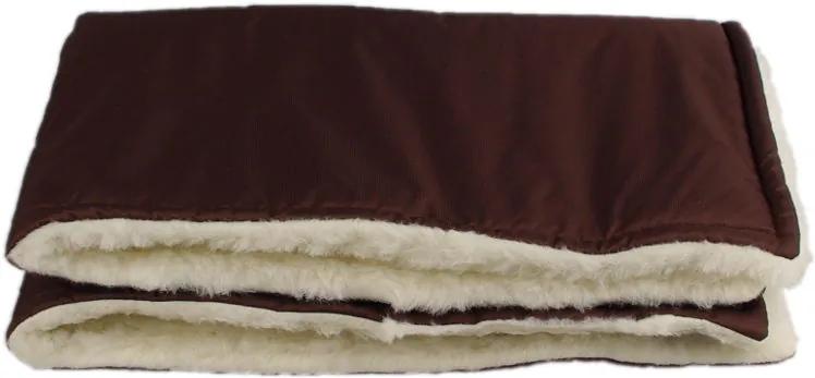 Dětská deka zimní 65x95 cm hnědá Merino/vatelín, nepromokavá