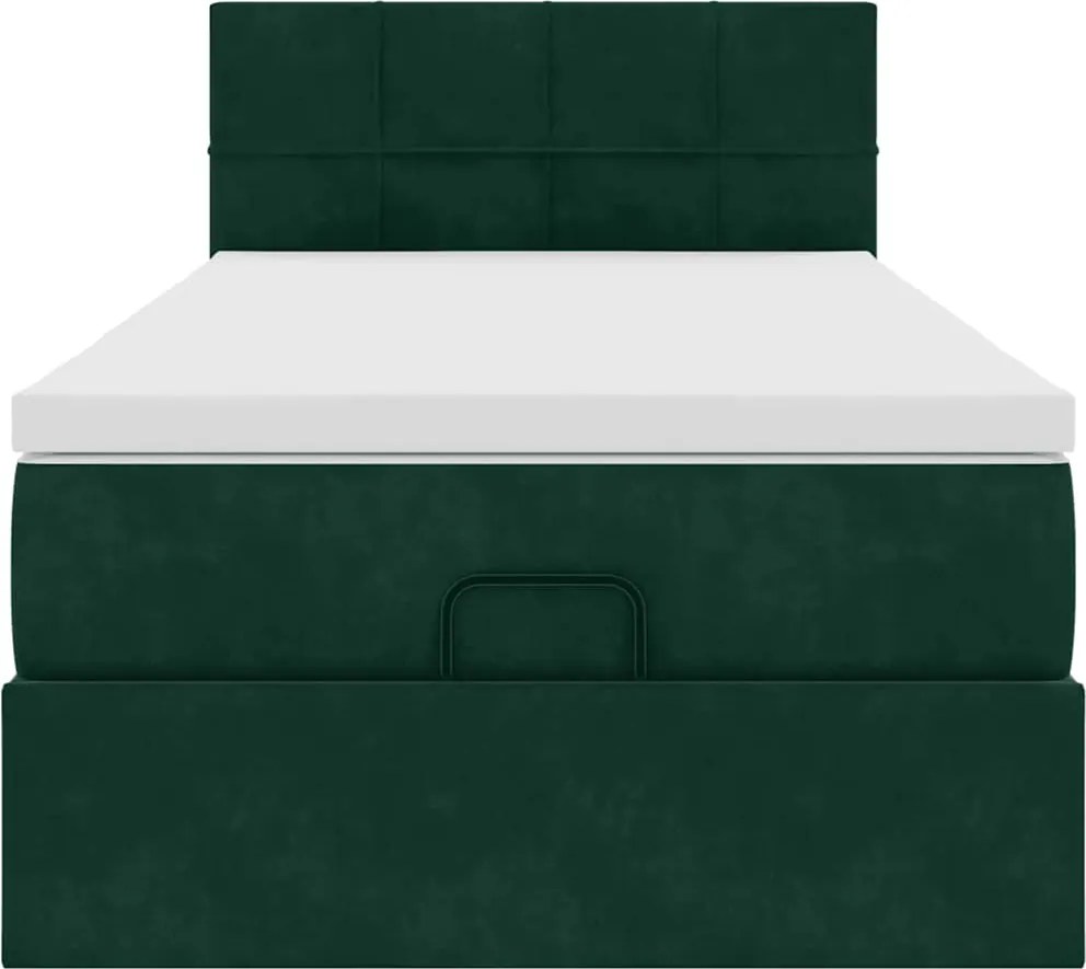 Osmanský rám postele s matrací tmavě šedá 80x200cm samet 3311738