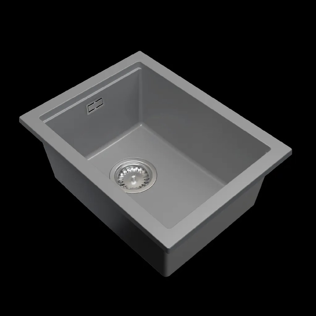 Gamma Decor 3850, 1-komorový granitový dřez 380x500x207 mm, šedá, GMA-ZLE000163