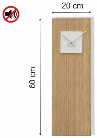 Bambusové hodiny s bílým ciferníkem