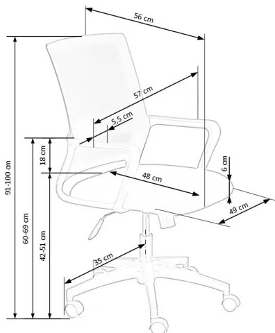 Kancelářská židle TONA černá