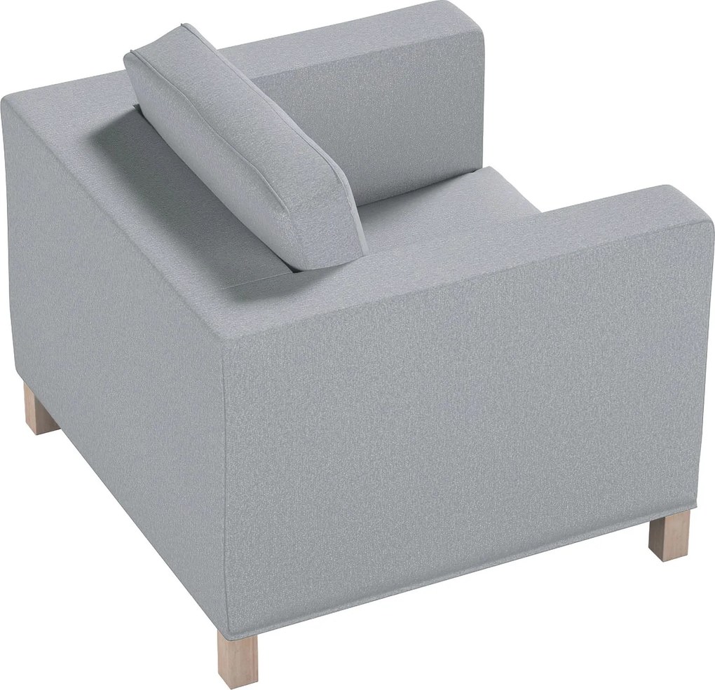 Potah na křesko IKEA Karlanda, krátký barva šedá látka pletený vzor