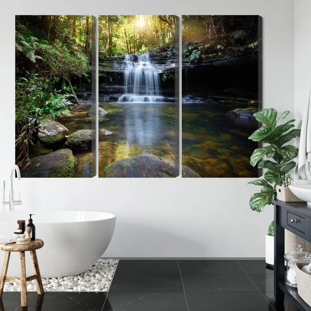 Vícedílný obraz Vodopád V Buši Nedostatek Nedostatek Plátno Canvas 180x120