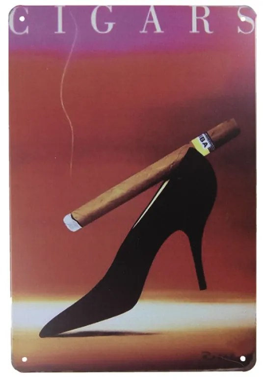 Vínová kovová cedule Cigars- 20*30 cm – 20x1x30 cm