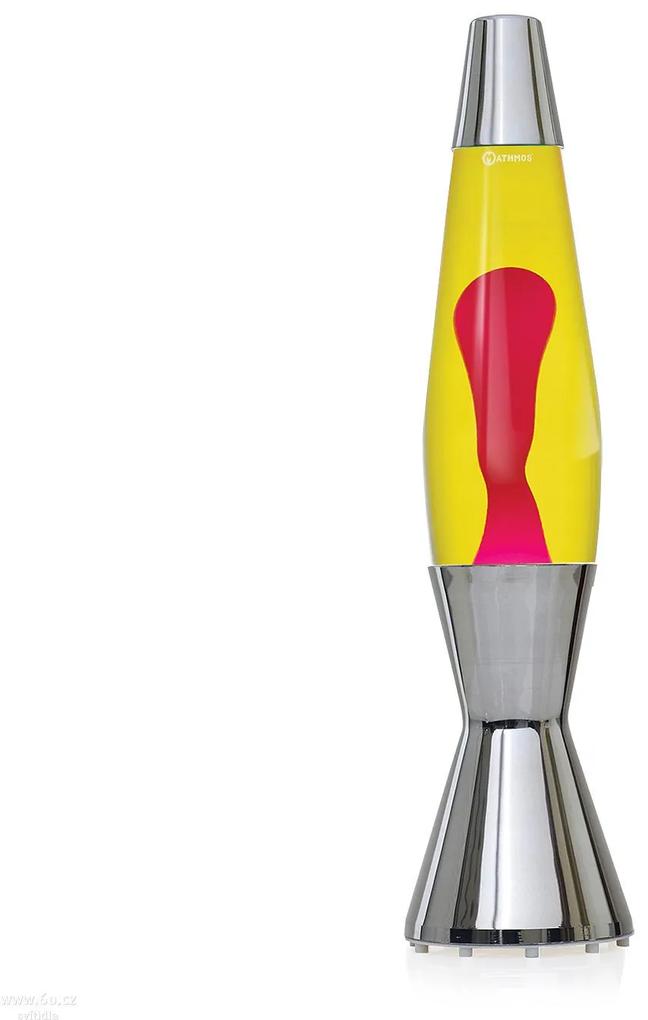 Mathmos S169W + TEL1206 Astrobaby, originální lávová lampa, 1x28W, žlutá s červenou lávou, 43cm