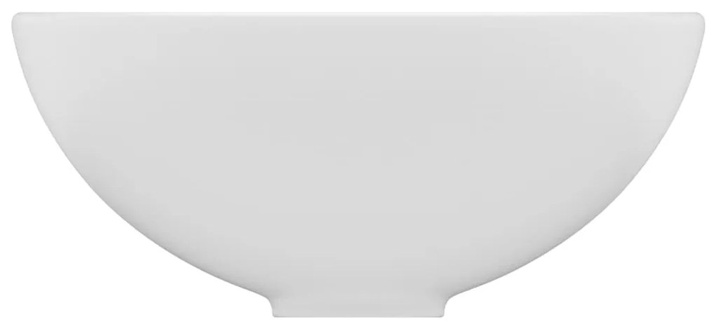 vidaXL Luxusní umyvadlo kulaté matné bílé 32,5 x 14 cm keramické