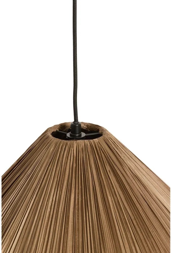Hnědé závěsné svítidlo s textilním stínidlem ø 12 cm Verita – Light & Living