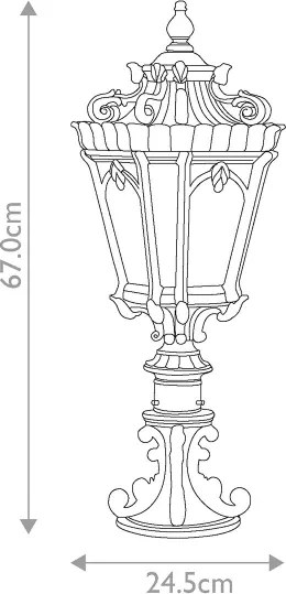 Kichler KL-TOURNAI3-L - Venkovní lampa TOURNAI 2xE14/60W/230V IP44 bronzová