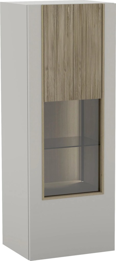 XXXLutz ZÁVĚSNÁ VITRÍNA, divoký dub, šedá, 48/128/38 cm Voglauer - Závěsné vitríny - 000142016345