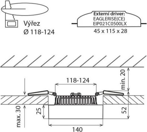 LED podhledové svítidlo McLED NIXO 18W 4000K neutrální bílá ML-412.062.33.0