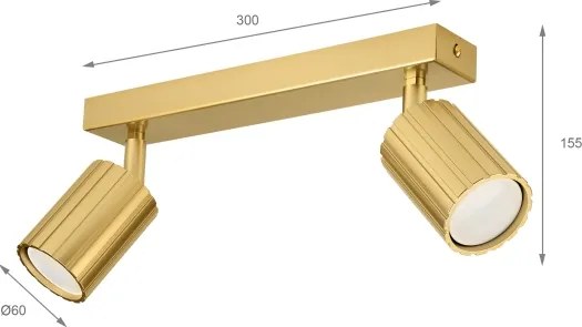 Brilagi - Bodové svítidlo CRISPINA 2xGU10/10W/230V zlatá