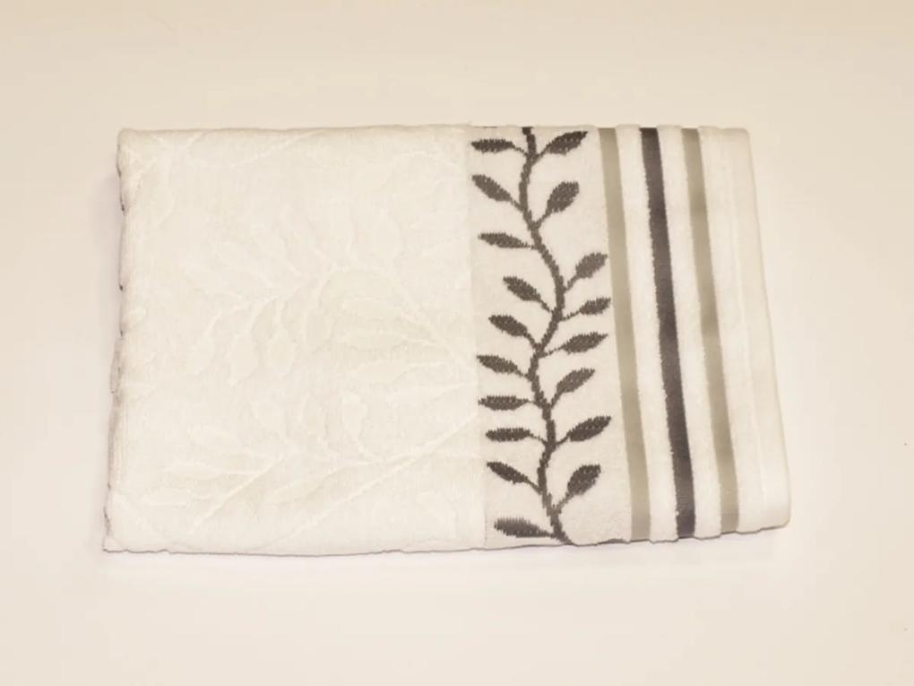 Forbyt  Ručník Dione bavlna bílý + šedý vzor 50 x 90 cm