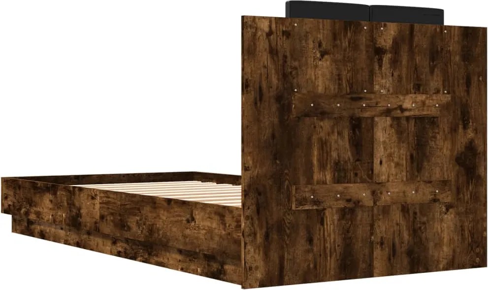 Rám postele s čelem kouřový dub 75 x 190 cm kompozitní dřevo 3209979