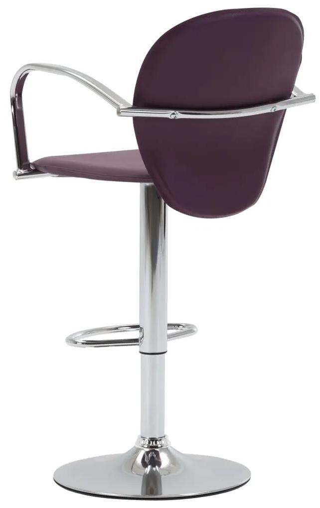 Barové stoličky s područkami 2 ks fialové umělá kůže - Default Title