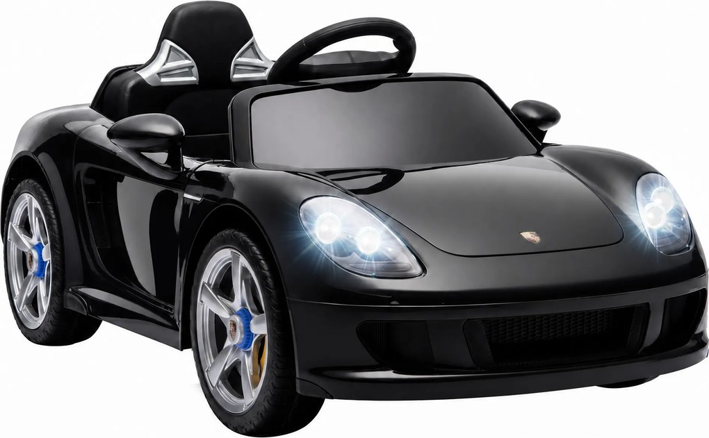 AIYAPLAY dětské elektrické auto Porsche Carrera GT, 10,8 V, černé
