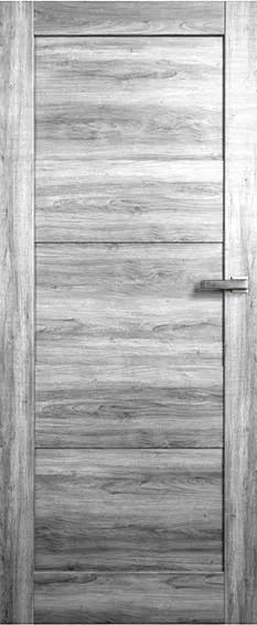 Interiérové dveře vasco doors TEO plné, model 1 Průchozí rozměr: 70 x 197 cm, Orientace dveří: Levé dveře, Dekor: Dub šedý