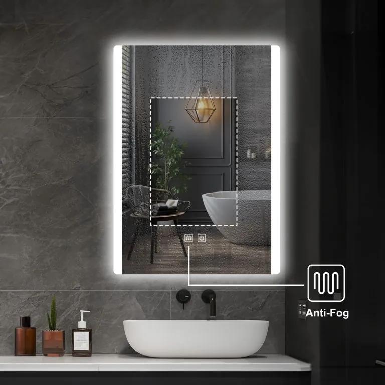 IREDA Koupelnové LED zrcadlo s osvětlením, 80 x 60 cm DF95774