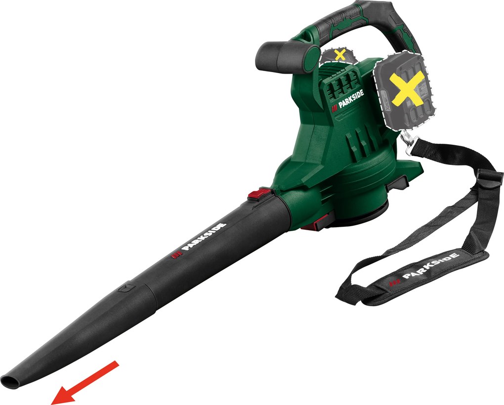 Parkside® Aku vysavač / foukač listí Plsa D3 – bez akumulátoru a nabíječky