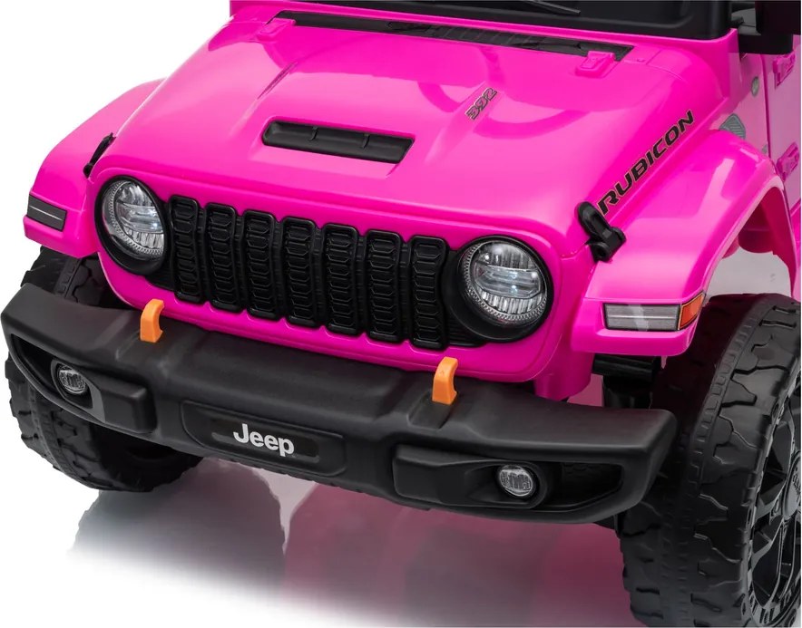 LEAN CARS Akumulátorové vozidlo Jeep Rubicon DK-JWR558 24 V, růžové