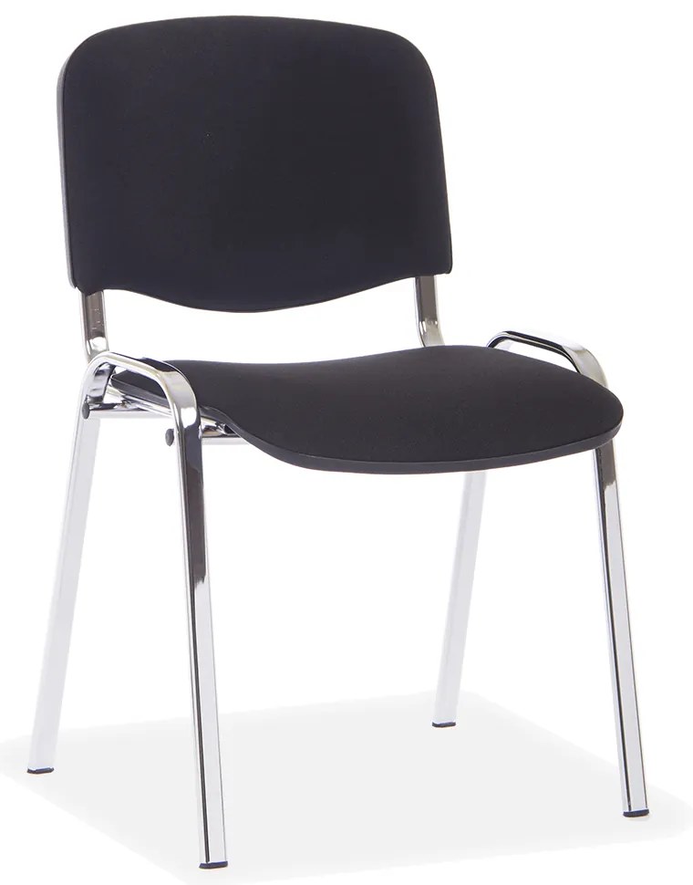 Konferenční židle Viva, chromované nohy, černá