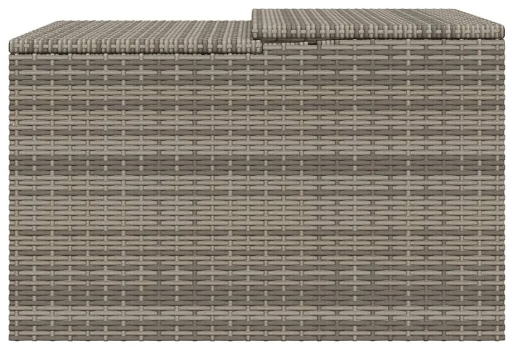 vidaXL Garáž pro robotickou sekačku šedá 86 x 90 x 52/57 cm polyratan