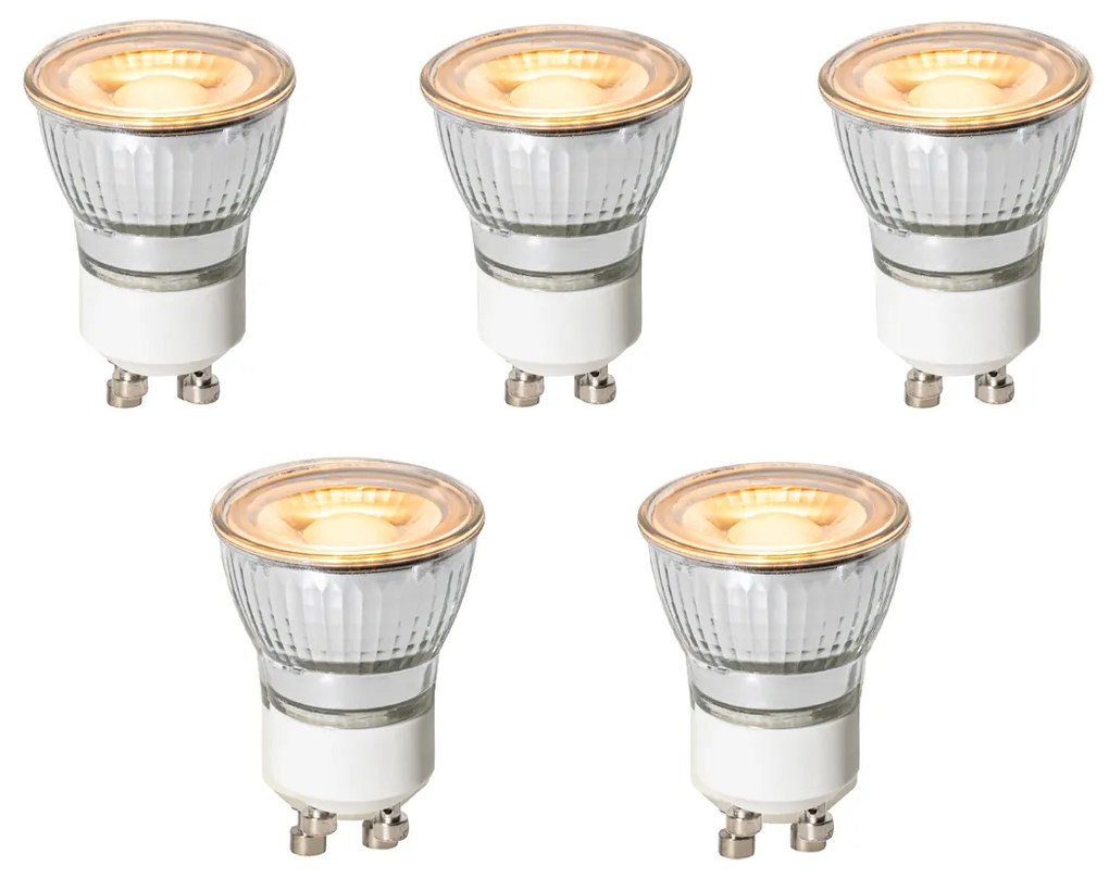 Sada 5 GU10 3-stupňových stmívatelných LED žárovek 35mm 4W 200 lm 2200K