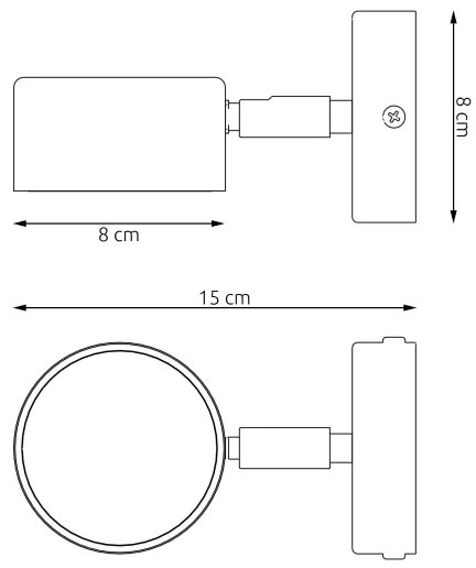 Nástěnné svítidlo SORA 1xGX53/12W/230V černá