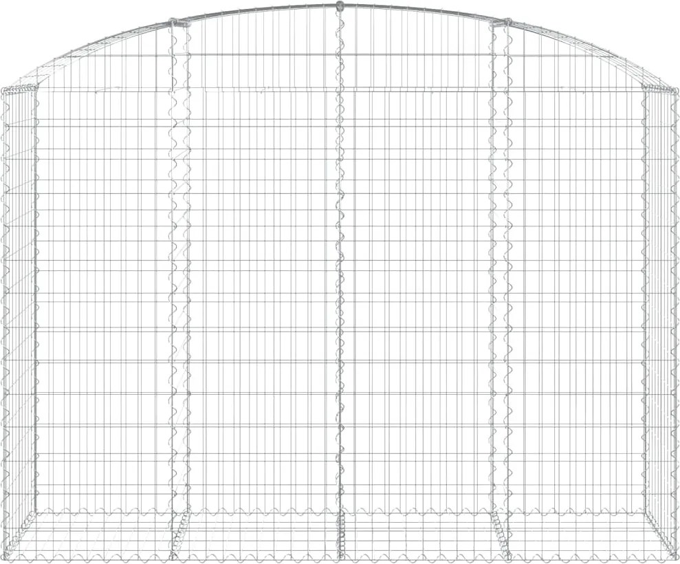 Klenutý gabionový koš 200 x 50 x 140/160 cm pozinkované železo 153477