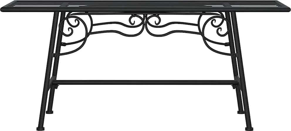 Lavice kolem stromu 110 cm černá ocel 318827
