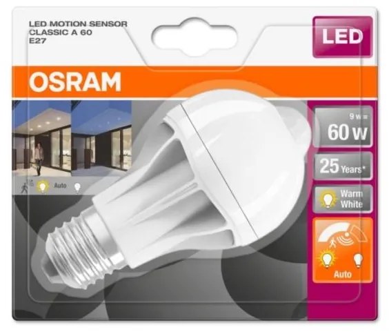 Osram LED Žárovka se senzorem pohybu STAR E27/9W/230V 2700K - Osram P224810
