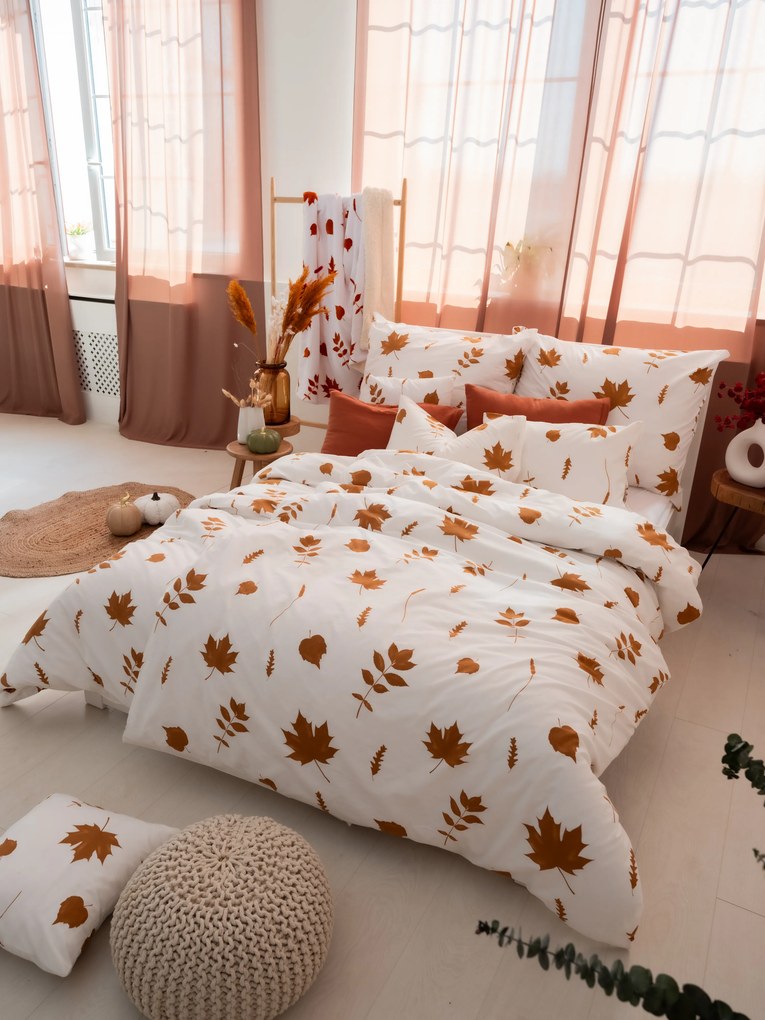 MK Lůžkoviny Francouzské bavlněné povlečení Renforcé - Podzim 220 × 200 cm, 2ks 70 x 90 cm