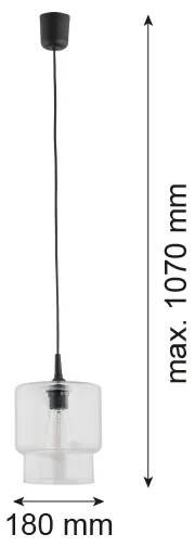 Argon 3275 - Lustr na lanku NEWA 1xE27/15W/230V čirá