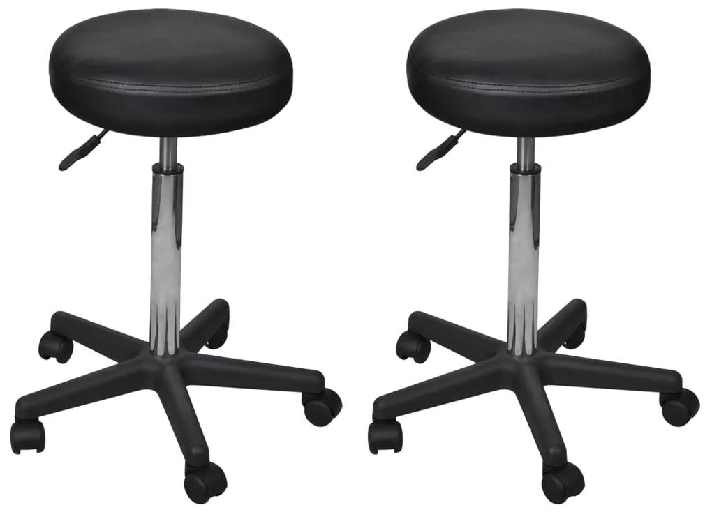 Kancelářské stoličky 2 ks černé 35,5x84 cm umělá kůže,  277176