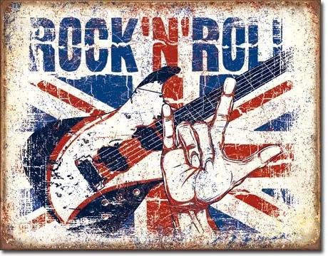 Plechová cedule: Rock and Roll (British)