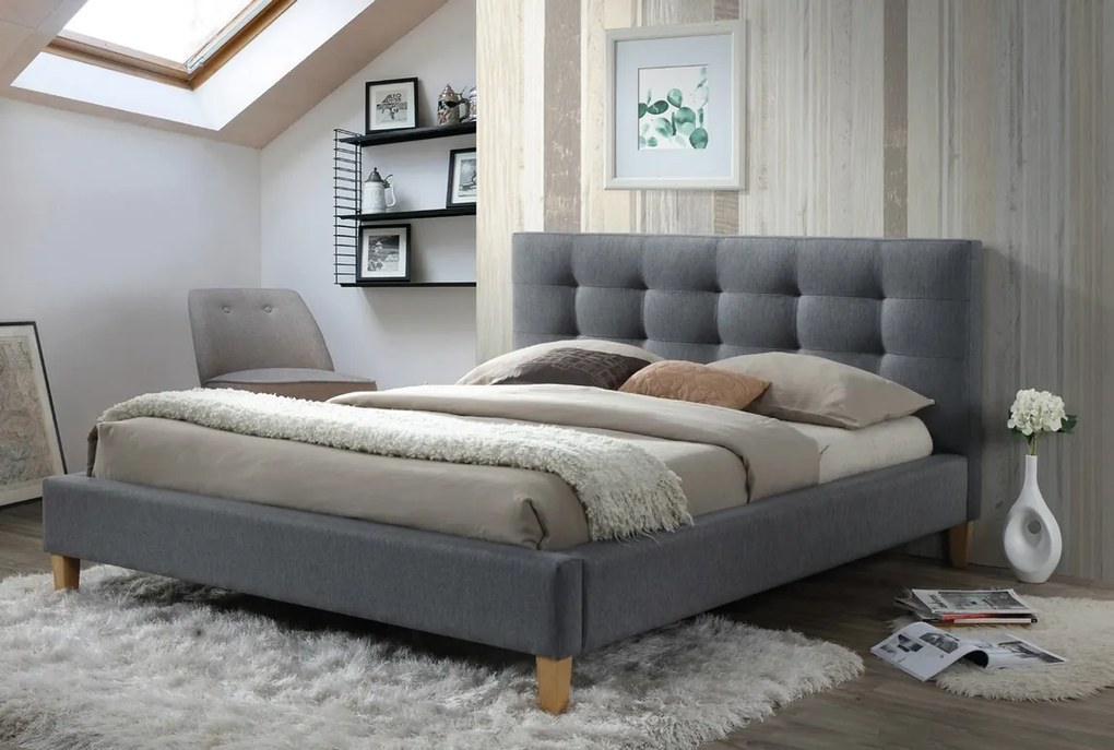 Casarredo postel texas 140x200 cm šedá