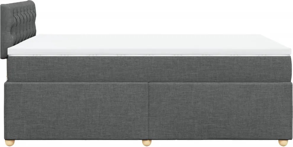 Box spring postel s matrací tmavě šedá 120x200 cm textil 3288955