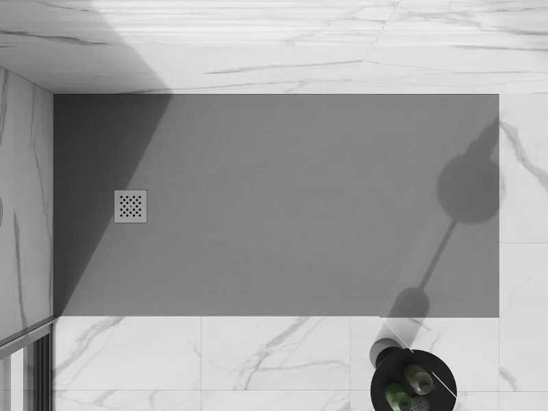 Mexen Stone+ obdélníkový kompozitní sprchový kout 200 x 100 cm, šedý-beton - 44611020
