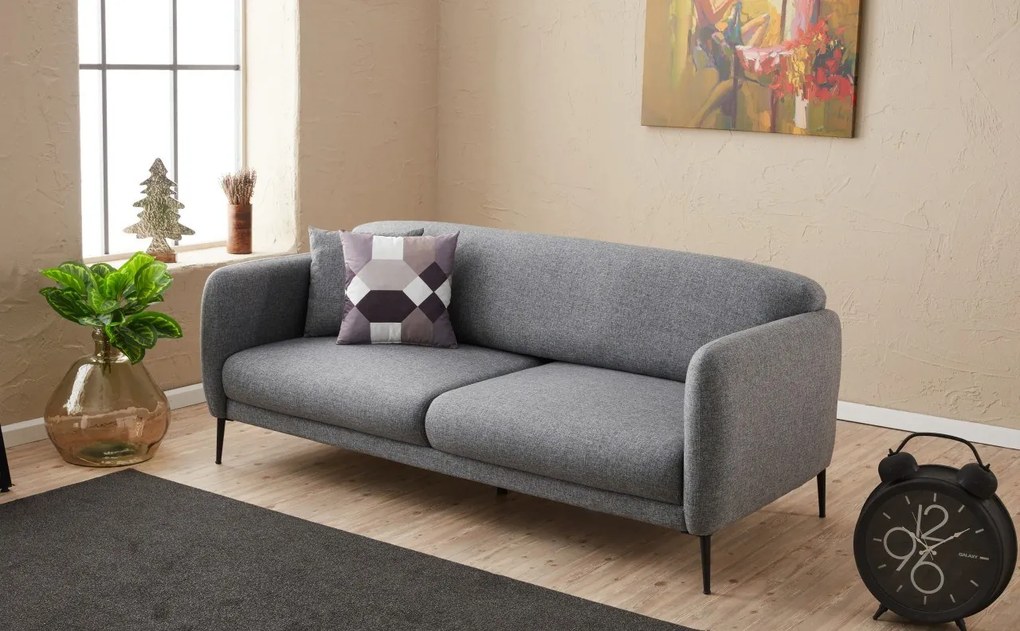 Hanah Home Třímístná pohovka VENUS šedá 210 cm 825BLC2755