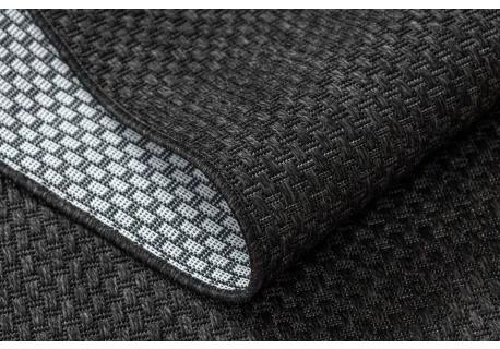 Dywany Luszczow Kusový koberec, běhoun TIMO 6272 SISAL venkovní černý Rozměr koberce: 70 x 300 cm