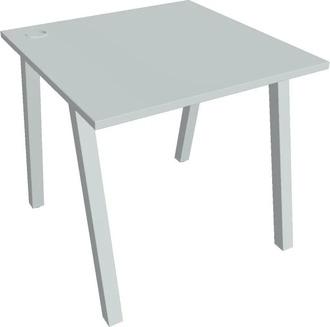 Kancelářský pracovní stůl Hobis USA 800, bílá RAL 9016, deskaakát