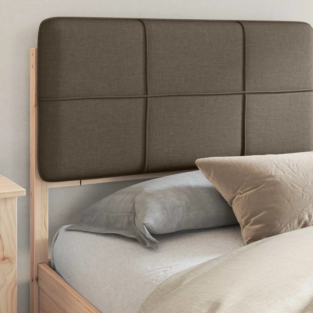 Rám postele s čalouněným čelem s čelo Taupe 200 x 200 cm 3398177