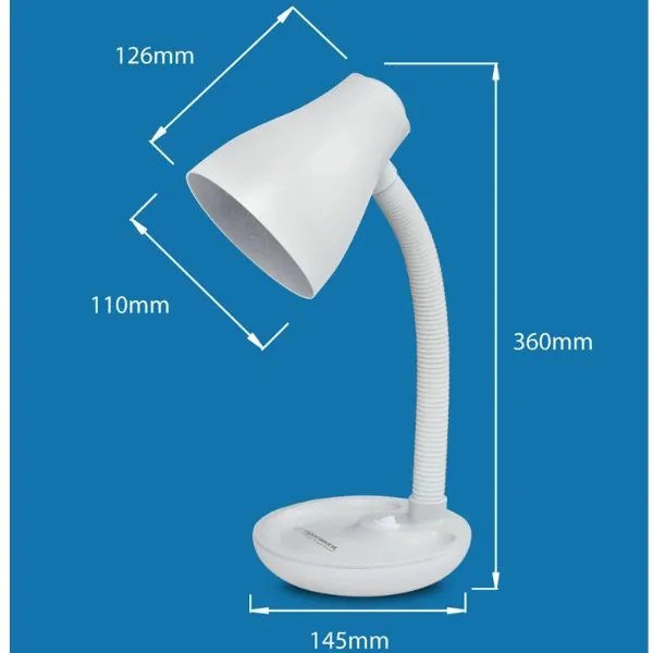 Moderní stolní lampa na 1 žárovku E27, zelenobílá