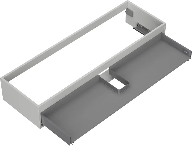 Mexen Box-A, závěsná skříňka, 140 cm, 1 zásuvka, šedá matná, 91AX0-1400-235-1-62