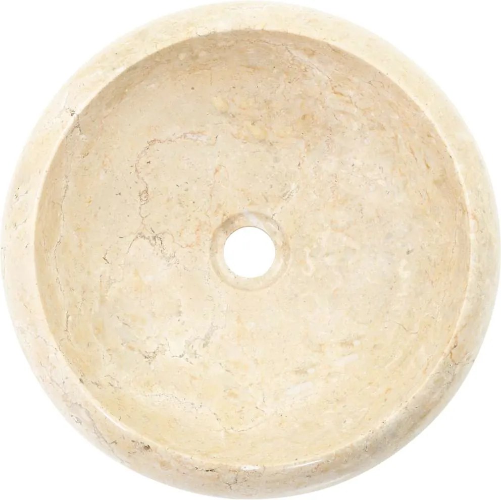 Umyvadlo 40 x 12 cm mramor krémové 142767