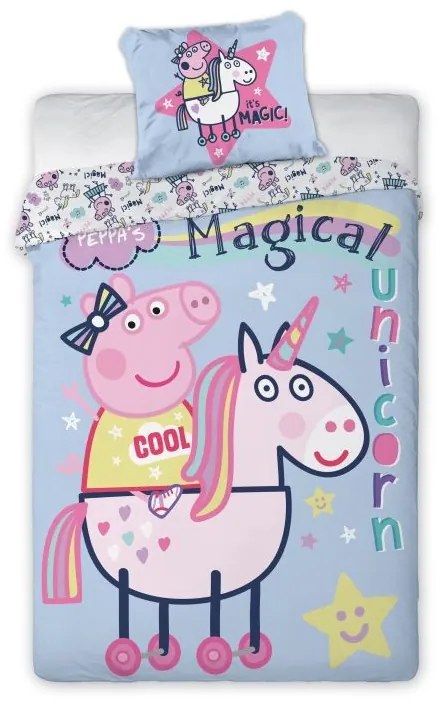 FARO Povlečení Peppa Pig magic Bavlna, 140/200, 70/90 cm