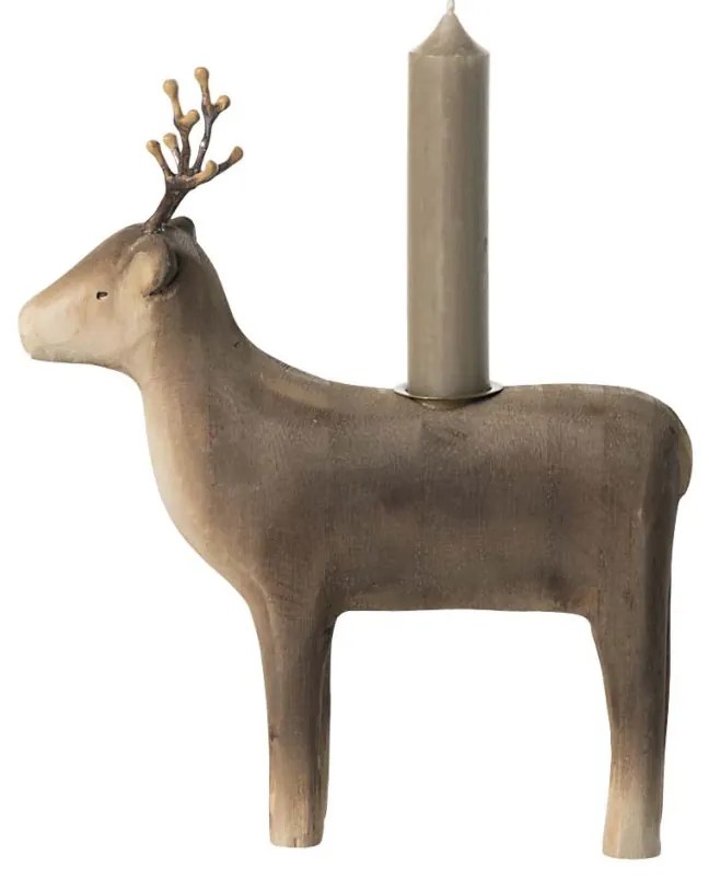 Vánoční dřevěný svícen Reindeer Large Maileg