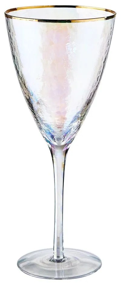 SMERALDA Sklenice na víno se zlatým okrajem 400 ml