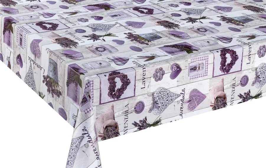 Ubrus PVC 3581102 návin 20m, šířka 140 cm, levandule, IMPOL TRADE