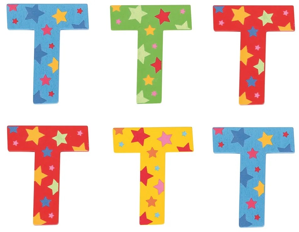 Bigjigs Toys Hvězdičkové písmenko T