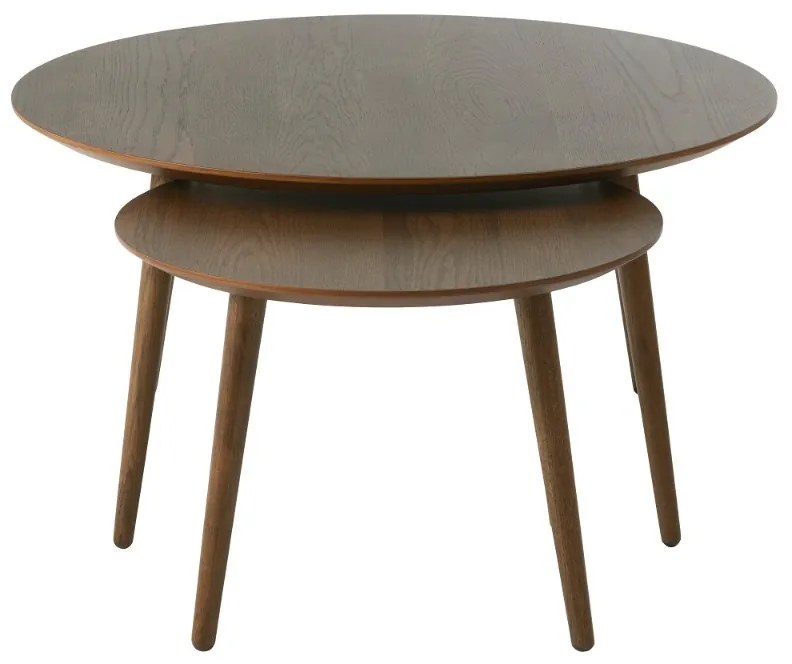 Sada konferenčních stolků Paricia 88 cm kouřový dub